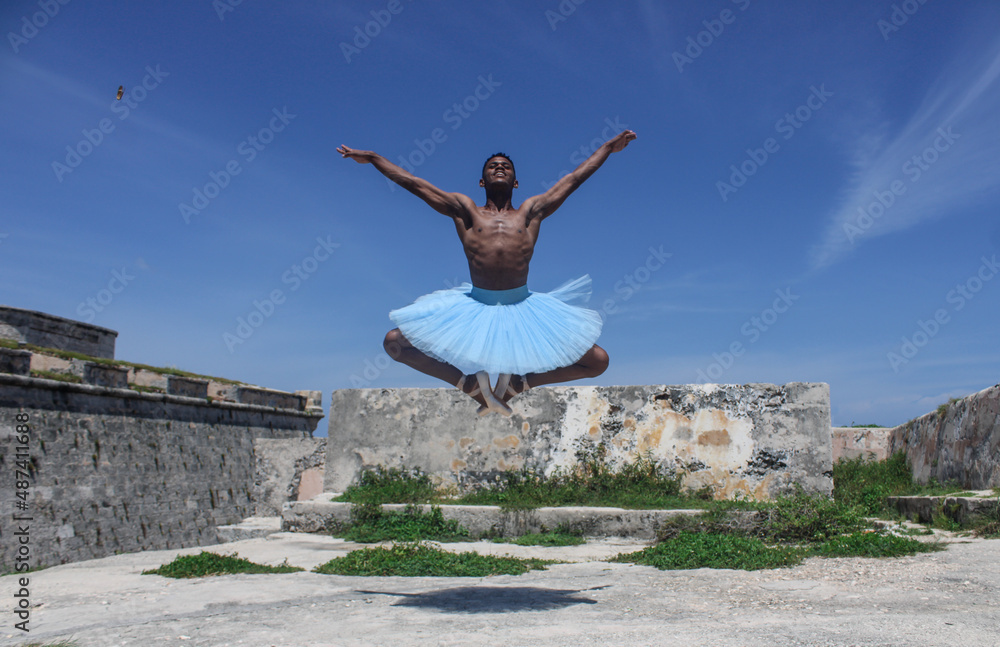 Cuban male ballet dancer Stock Photo | Adobe Stock