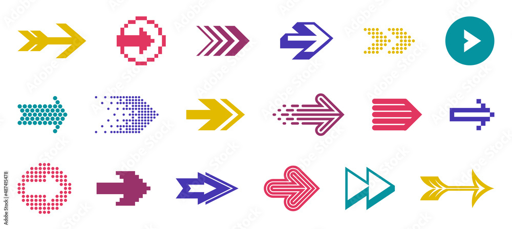 Arrows vector big set of different shapes styles and concepts, cursors ...