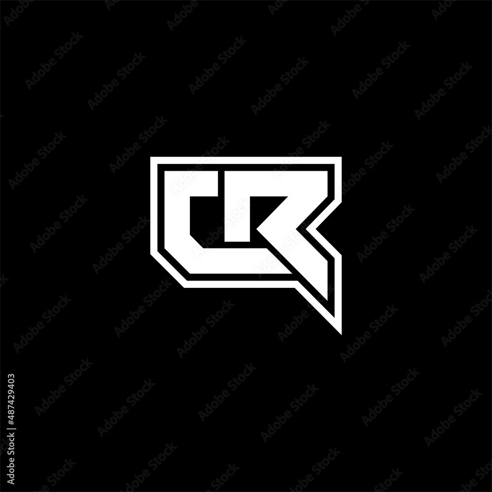 Initials letter CR logo design vector illustration. Stock Vector ...