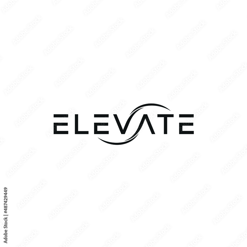 Elevate Text Logo, San Serif Font Typography Design Stock Vector ... Elevate Text Logo, San Serif Font Typography Design Stock Vector ...