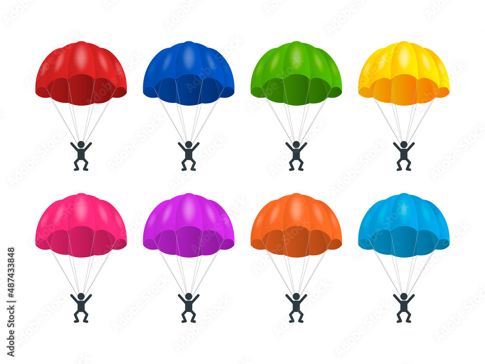 Vector 3d Realistic Red, Blue, Green, Yellow, Pink, Purple, Orange ...