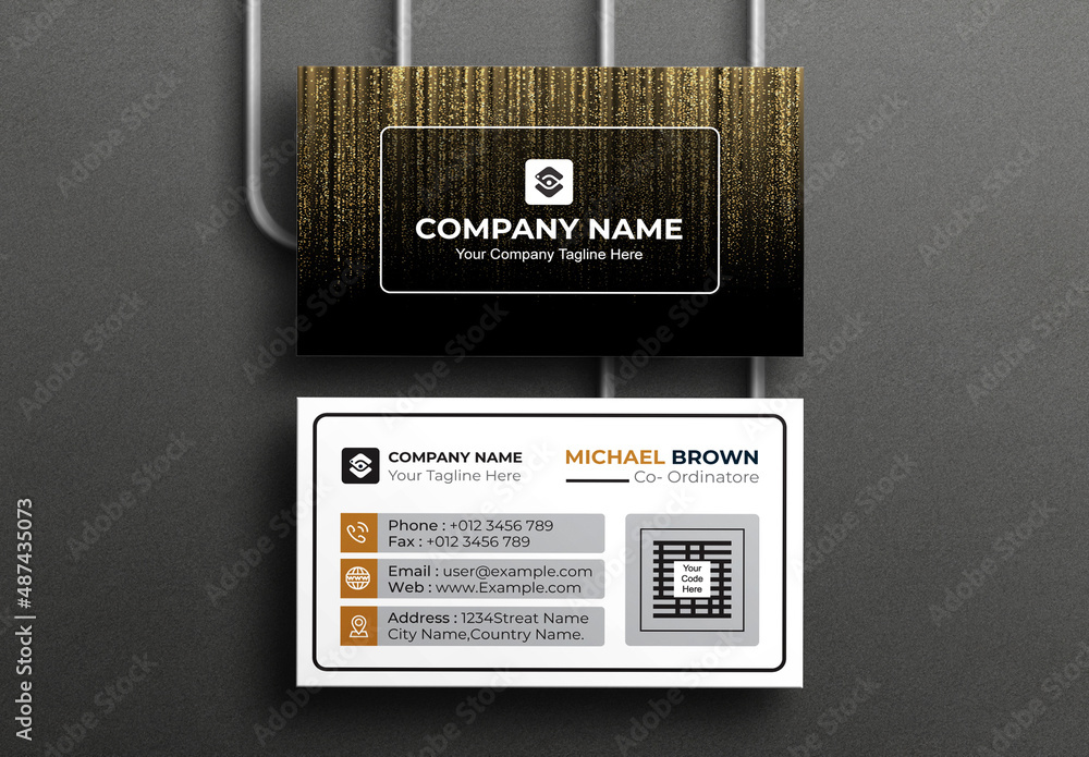Business Card Layout Stock Template | Adobe Stock