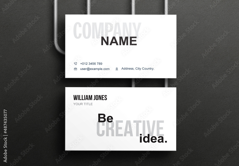 Business Card Layout Stock Template | Adobe Stock