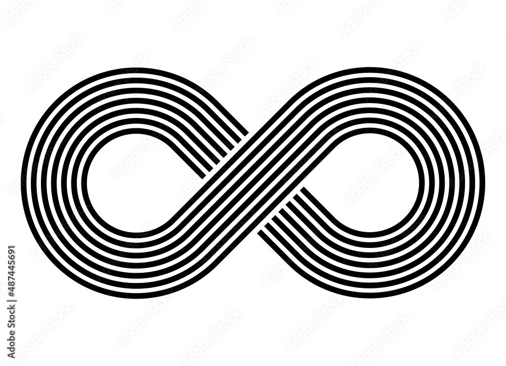 Abstract black and white pattern of black parallel lines on a white ...