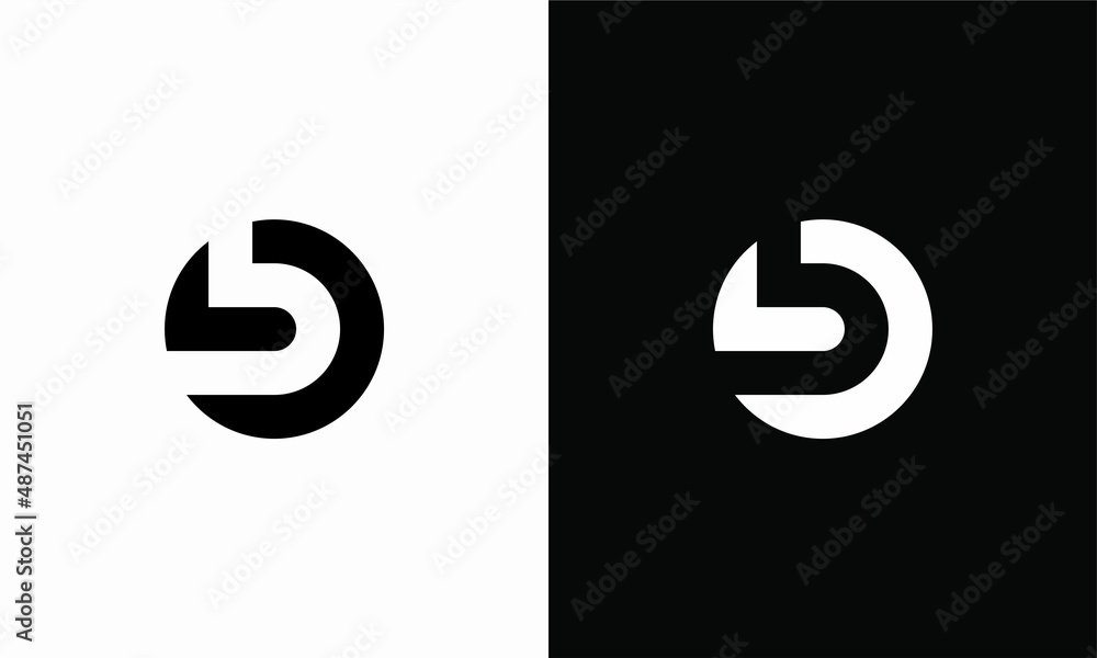Initial Letter B Lettermark Logo Vector Design Stock Vector | Adobe Stock