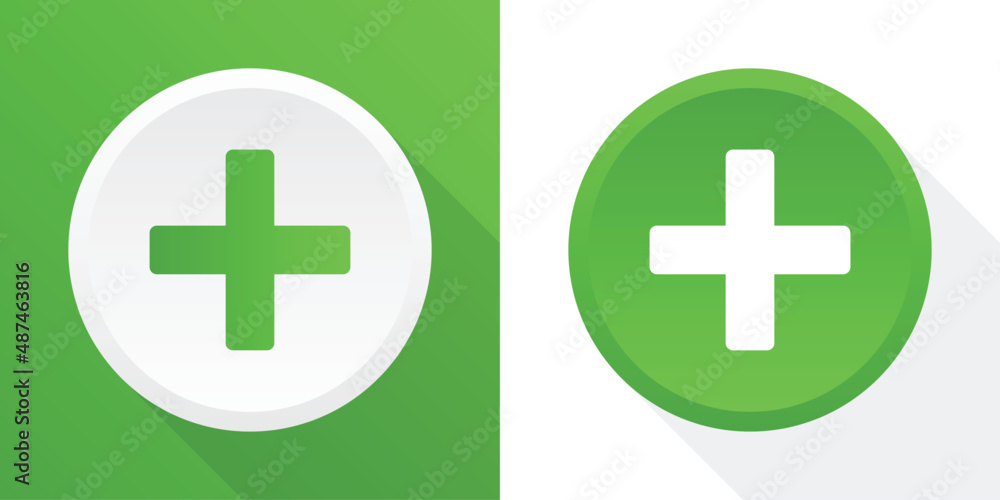 Plus icon. Add button vector illustration. Stock Vector | Adobe Stock