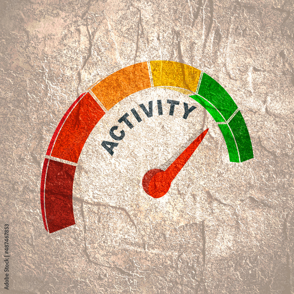 Human activity level scale. Concept of lifestyle Stock Illustration ...