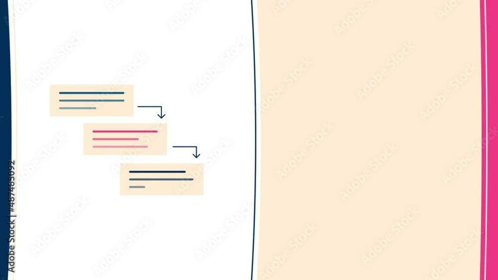 Stages of work, project management, project cycle, completed tasks. 4K ...