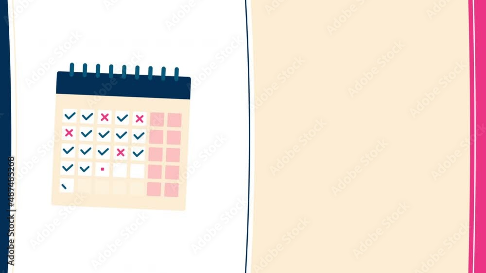 Monthly calendar, completing tasks, planning, time management. 4K ...