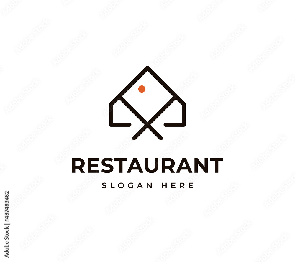 Seafood restaurant fish cuisine vector logo design. Minimalist fish ...
