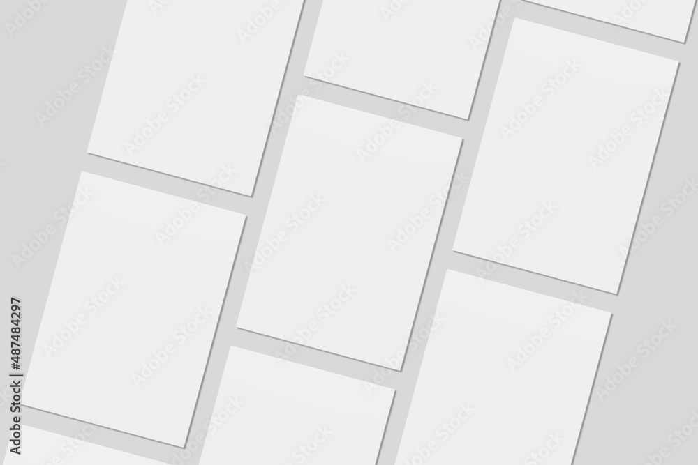 Blank paper for mockup. 3D Render. Stock Illustration | Adobe Stock