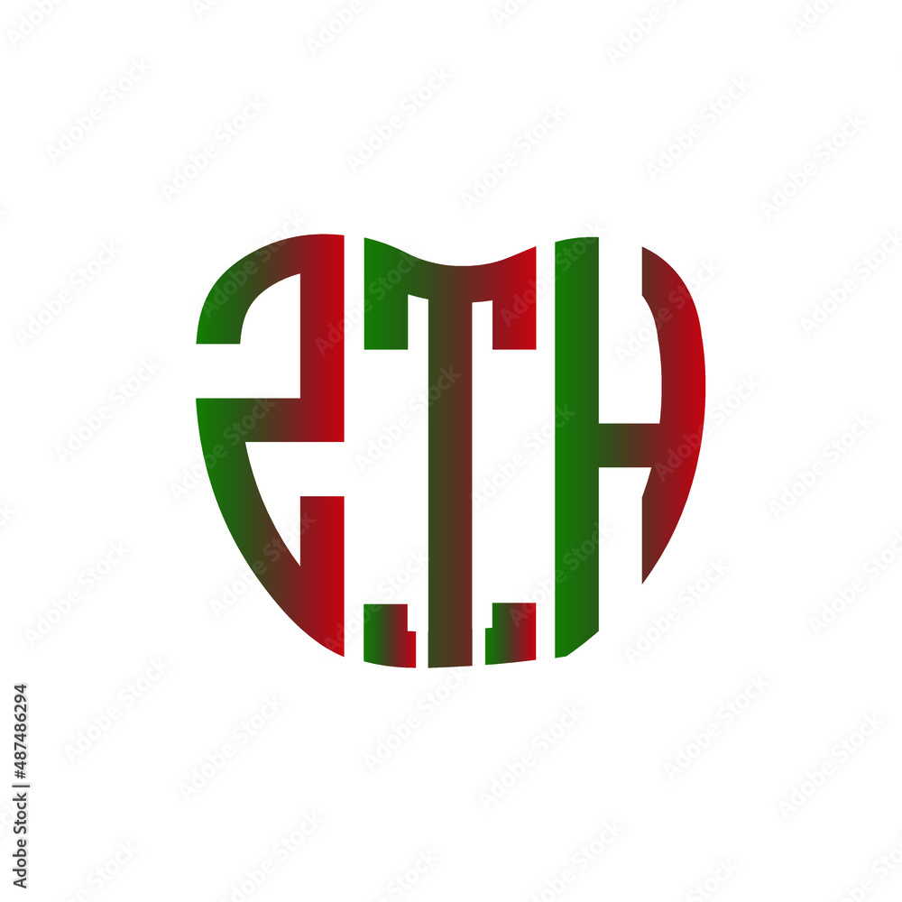 ZTH letter logo design on white background.ZTH creative initials letter ...
