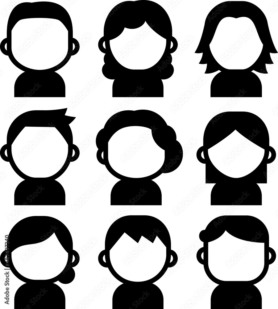 様々な人物のアイコンセット Stock Vector | Adobe Stock