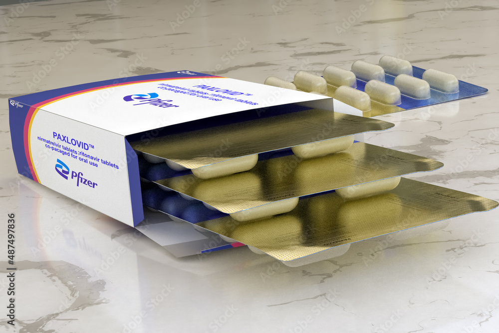Paxlovid as first oral drug for COVID-19 Stock Photo | Adobe Stock