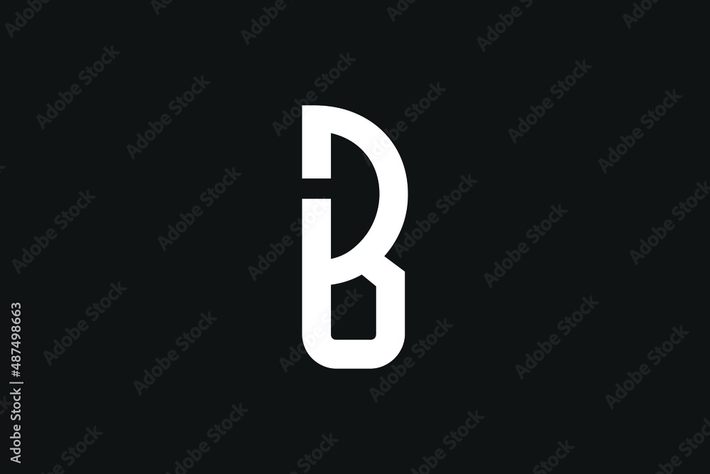 New Tech Modern B letter with minimalistic look. Professional artwork ...