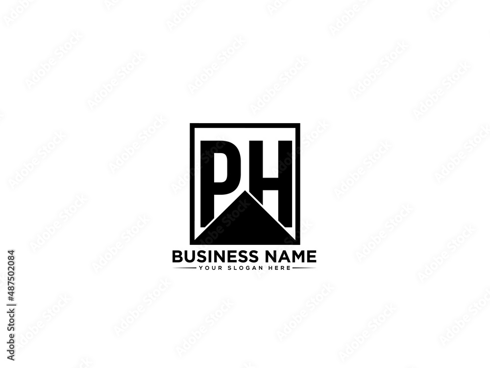Monogram PH logo icon design, Creative Letter Ph Logo design Vector ...
