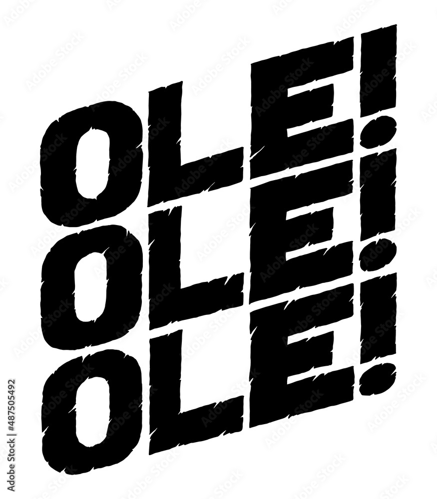 OLE OLE OLE! Typography logo design emblem. Digital typography logo ...