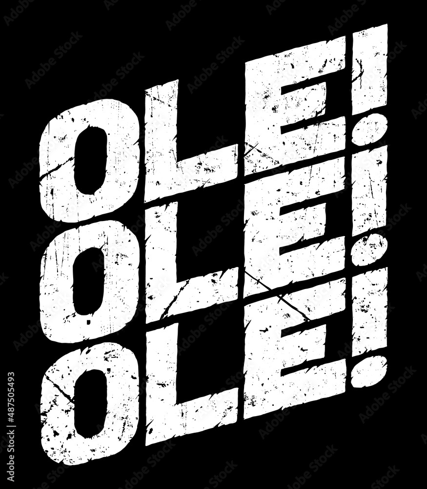 OLE OLE OLE! Typography logo design emblem. Digital typography logo ...