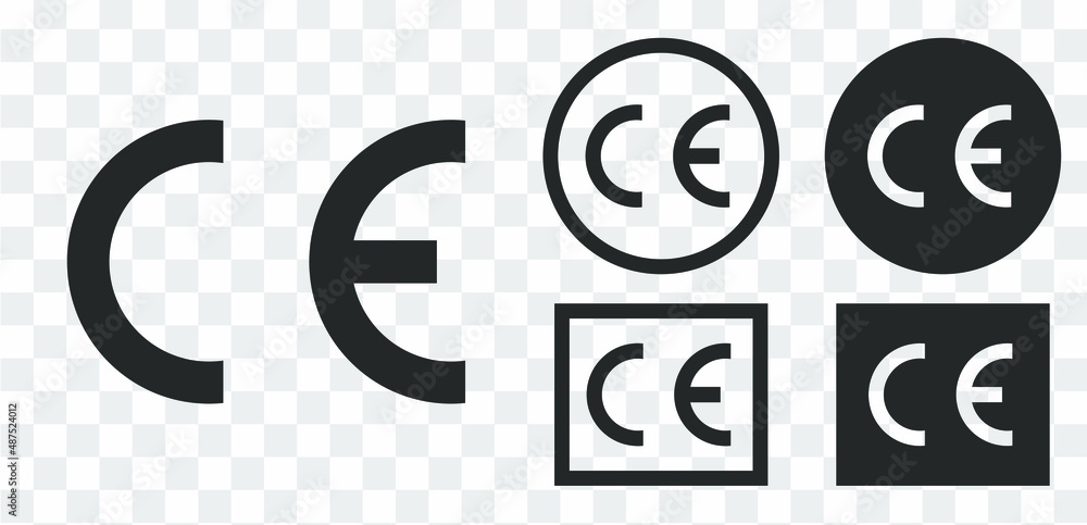 CE mark sign graphic. CE icon symbol vector. Certification mark package ...