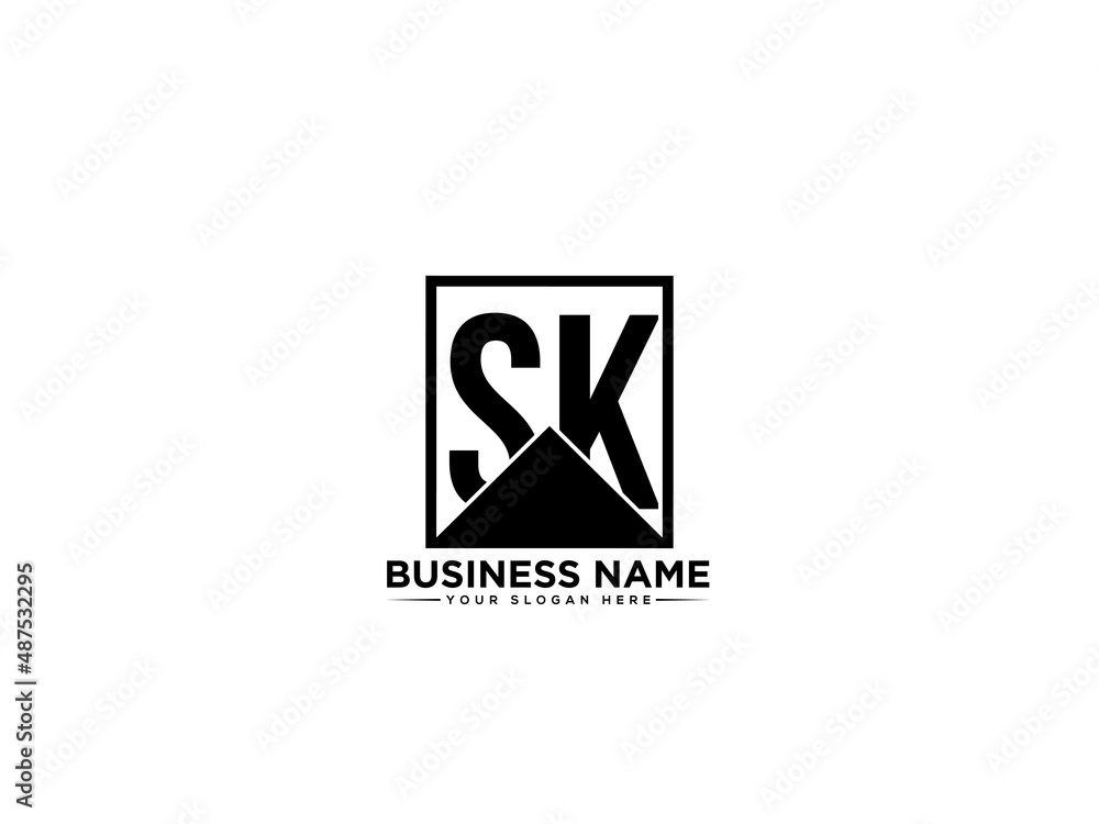 Letter SK Logo Vector, Monogram Letter Sk s&k Logo icon design for your ...