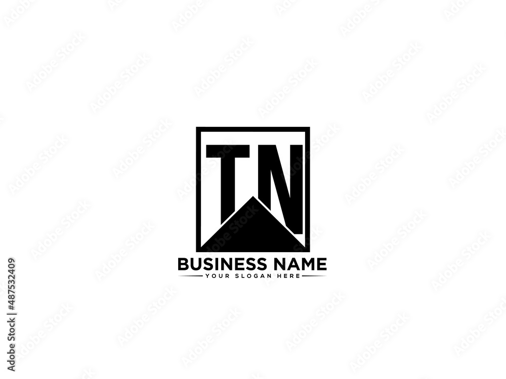 Unique TN Logo Icon Design, Bold Letter Tn logo monogram emblem style ...