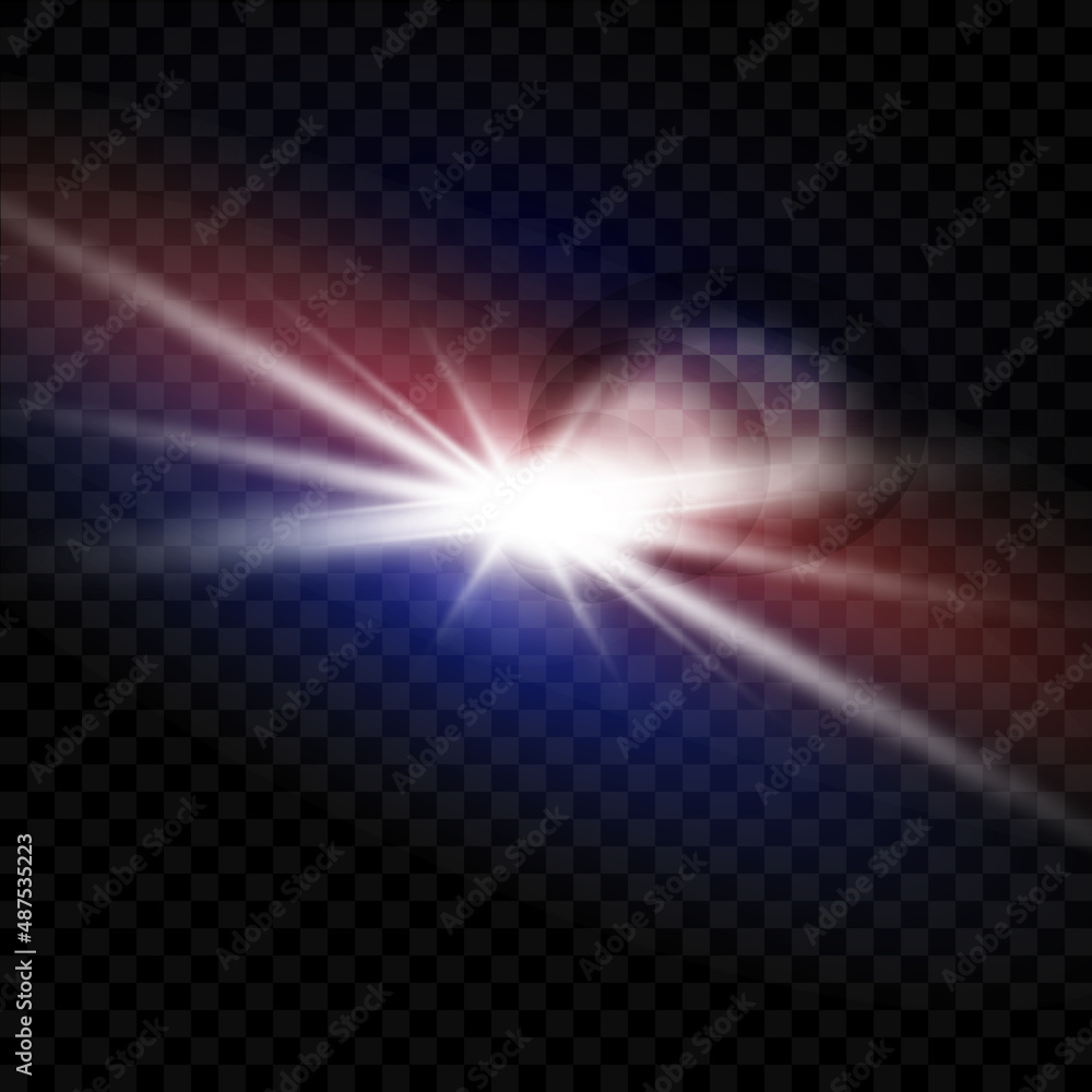 White sparks shiny special light effect. Vector sparkles on a ...