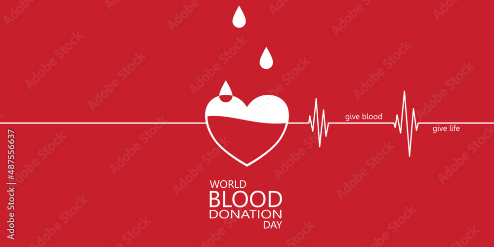 blood donation day for poster, banner, card, and background. Vector ...