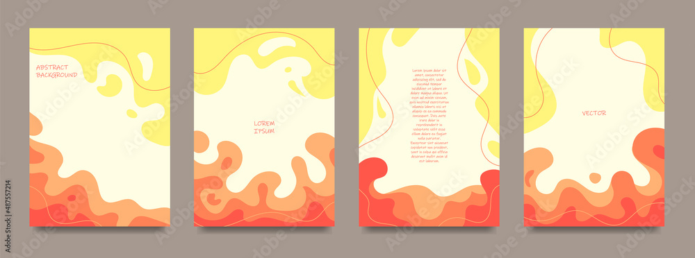 Set of abstract lava backgrounds for banners, posters, letterheads ...