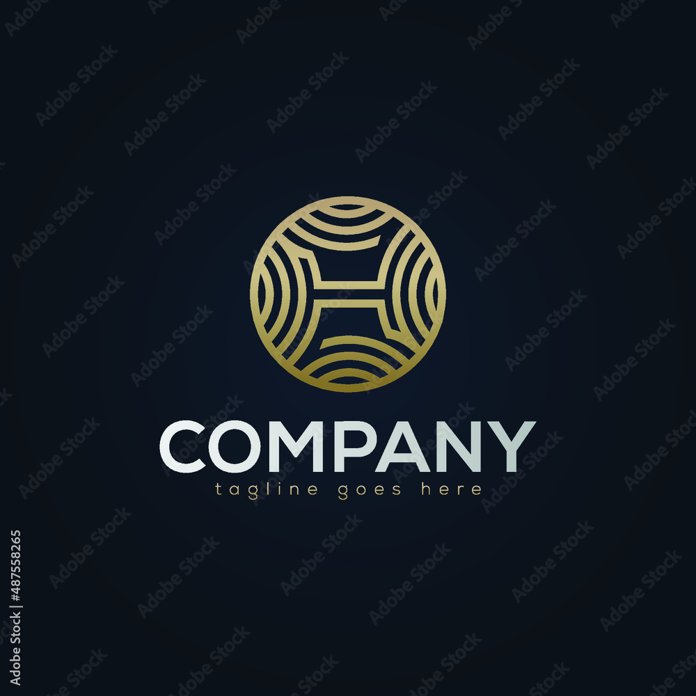 H Letter Monogram Logo Concept Design Stock Vector | Adobe Stock