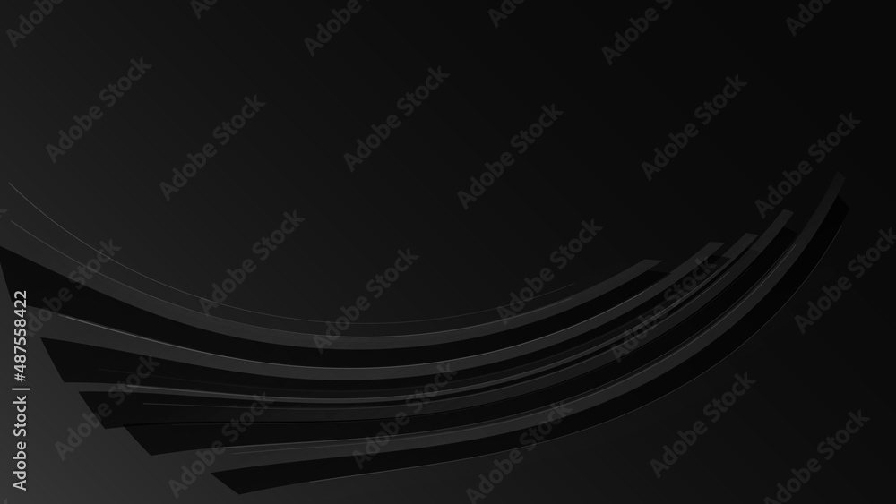 Abstract Dynamic Black Background with Various Shape Design. Usable for ...