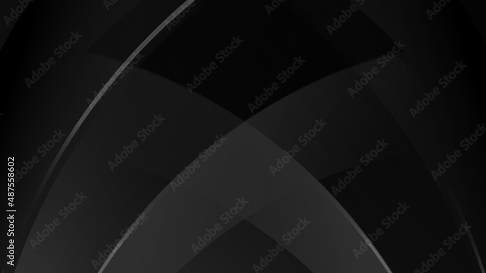 Abstract Dynamic Black Background with Various Shape Design. Usable for ...