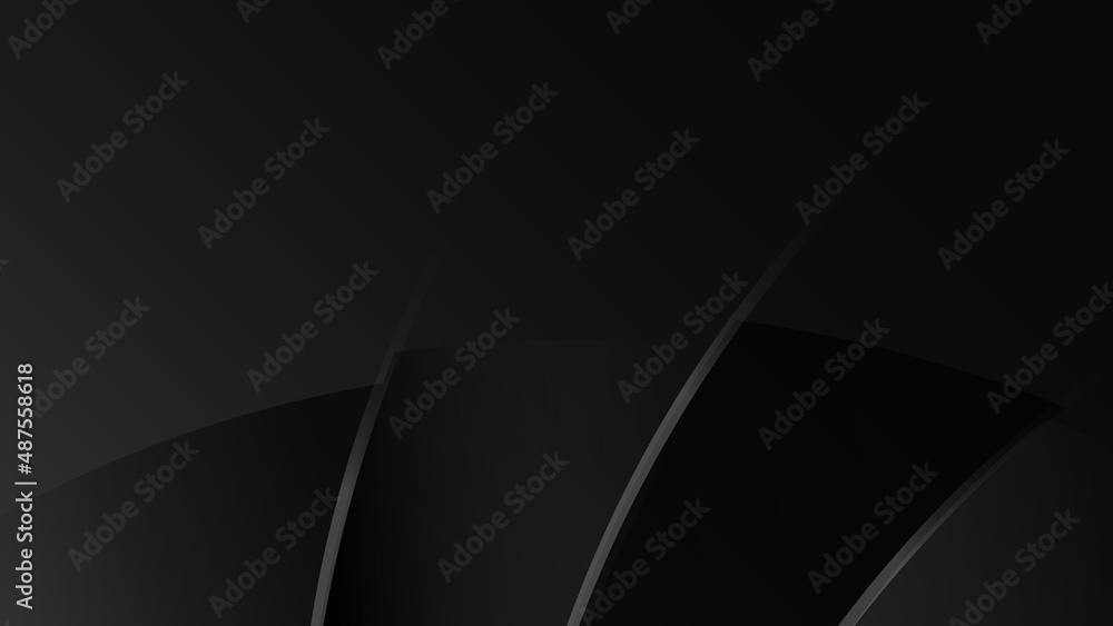 Abstract Dynamic Black Background with Various Shape Design. Usable for ...