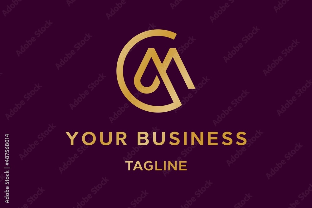 CM Logo Design Stock Vector | Adobe Stock