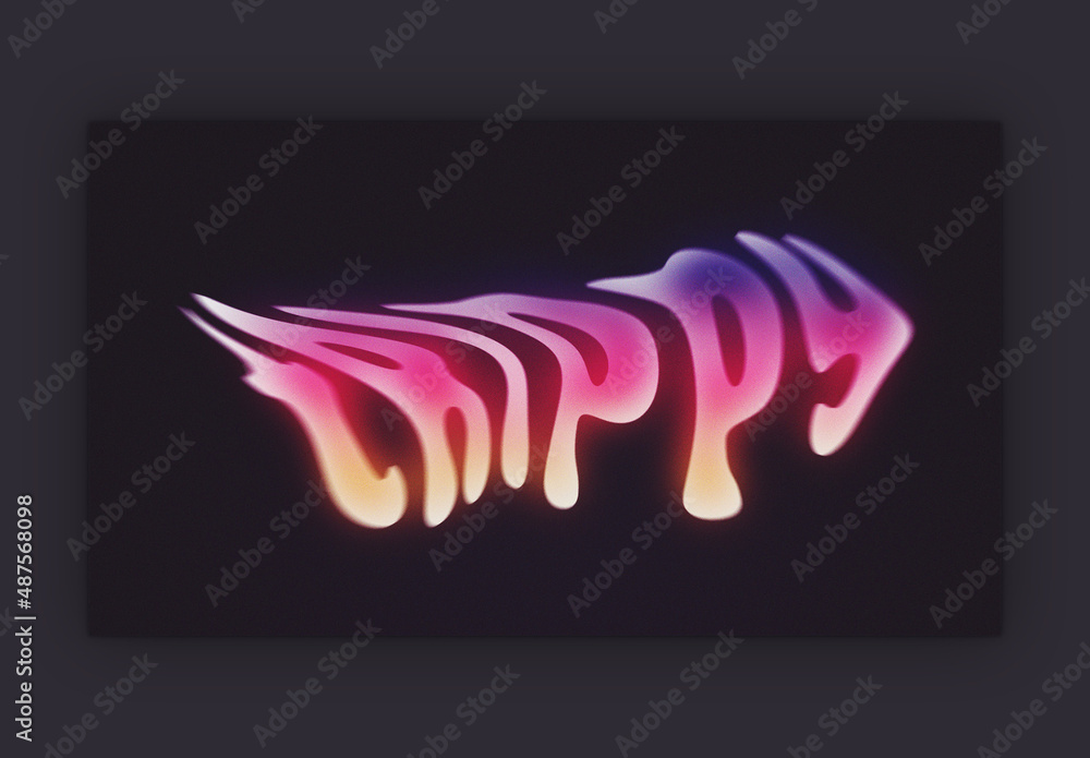 Trippy Warp Text Effect Stock Template | Adobe Stock
