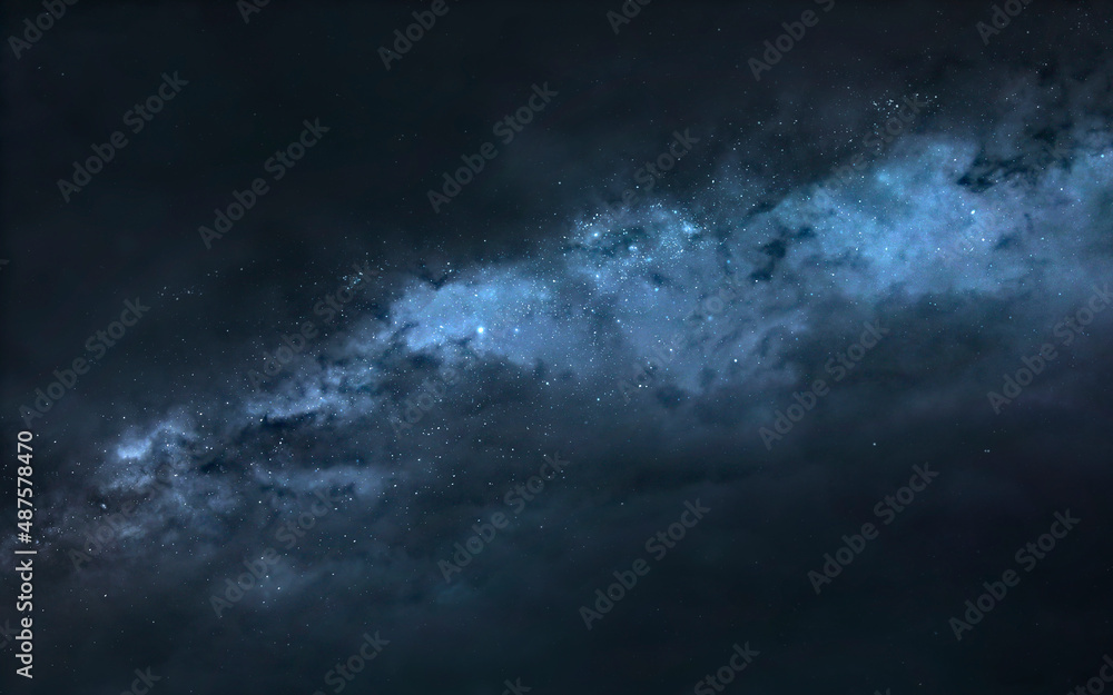 3D illustration of Deep space background, full of stars and galaxies ...