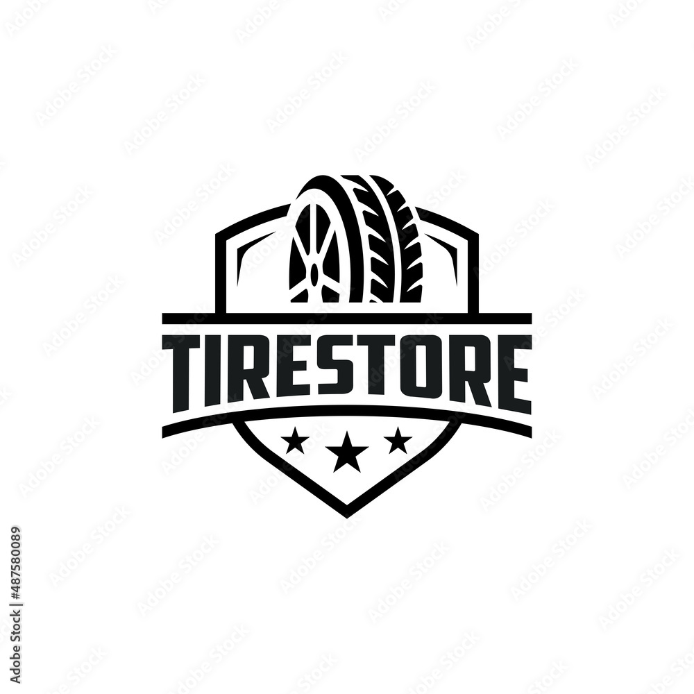 creative tire logo, tire store logo design vector illustration Stock ...