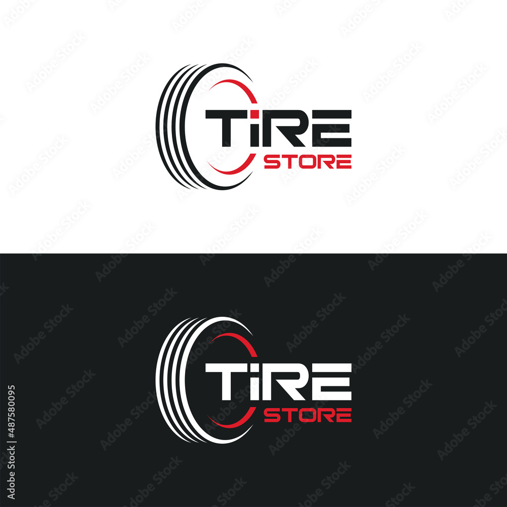creative tire logo, tire store logo design vector illustration Stock ...