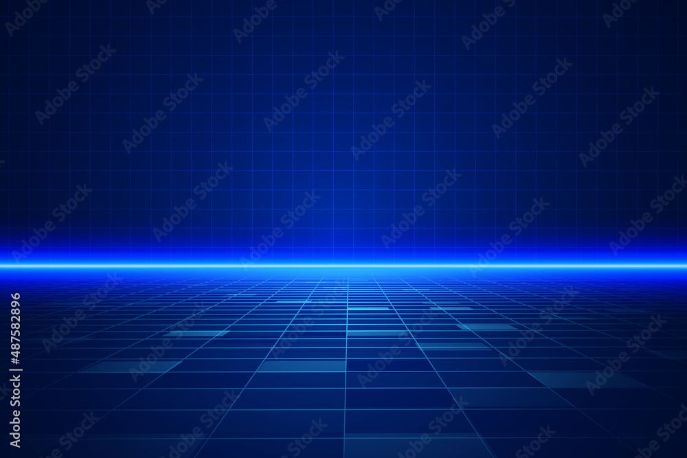 metaverse blue technology background template Stock-Vektorgrafik ...