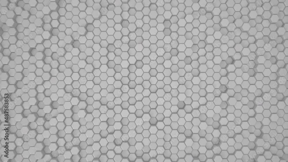Abstract Hexagon Geometric Surface Loop 1A: light bright clean minimal ...