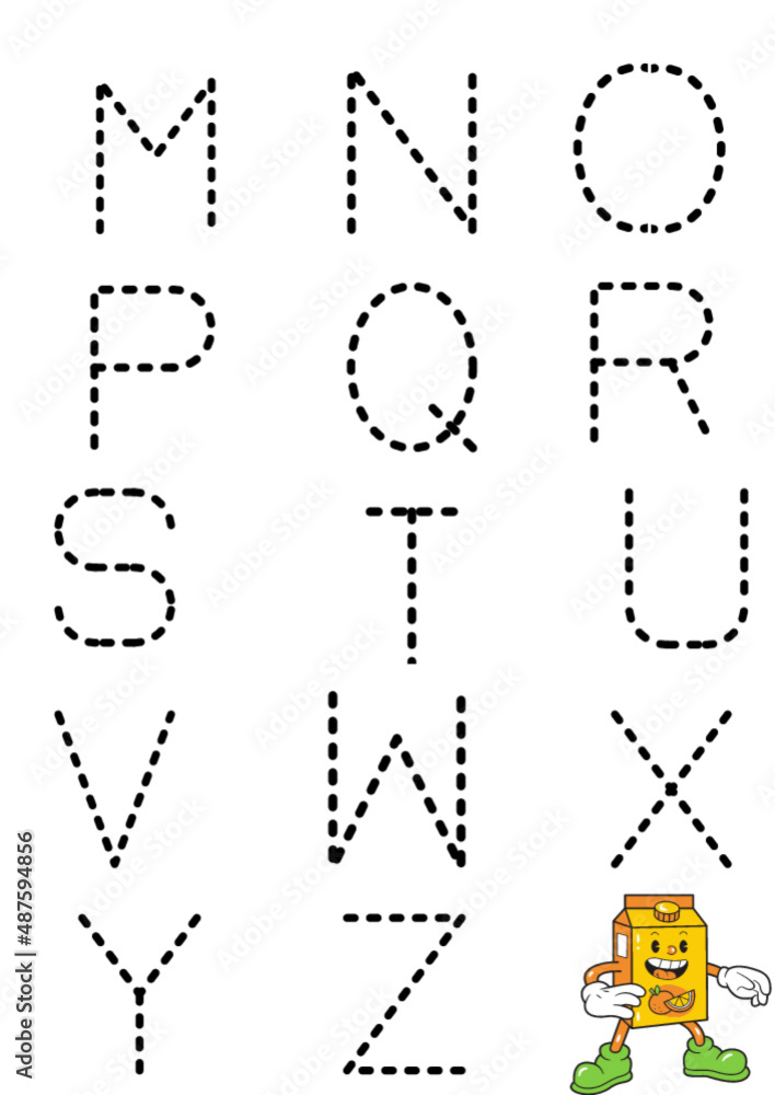 TRACE THE ALPHABET Worksheet for Preschool ,Activities Education Image ...