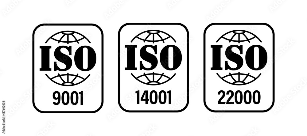 international standard organisation vecor icon. ISO-9001, ISO-14001 ...