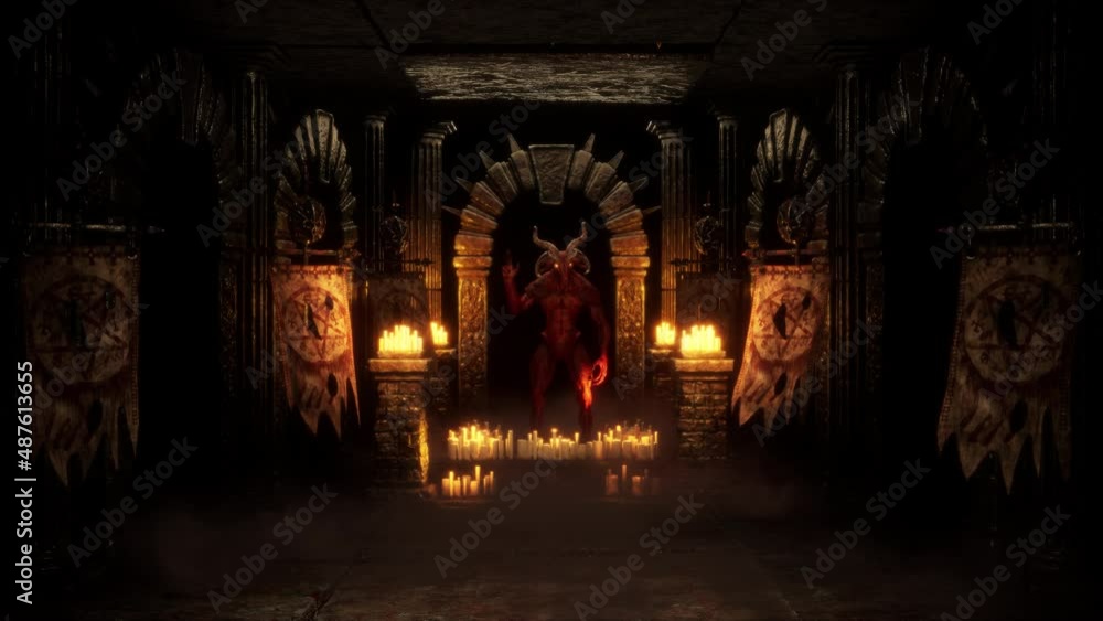 Goat Demon Baphomet VJ Loop - behold to the symbol of hell! Hold your ...