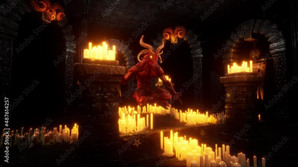 Goat Demon Baphomet VJ Loop - behold to the symbol of hell! Hold your ...