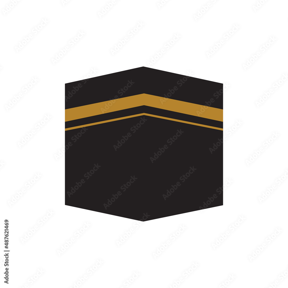 The Holy Kaba sign vector illustraion. Kaaba icon design, hajj symbol ...