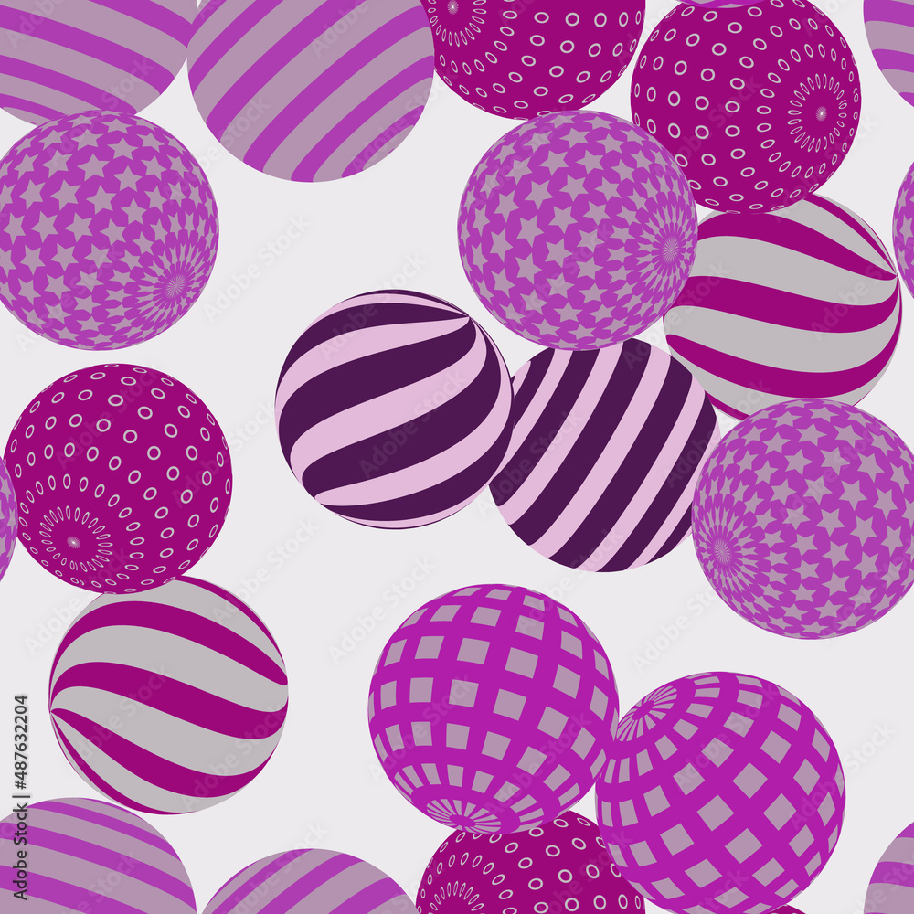 Retro 3d illustration of abstract balls, great design for any purpose ...