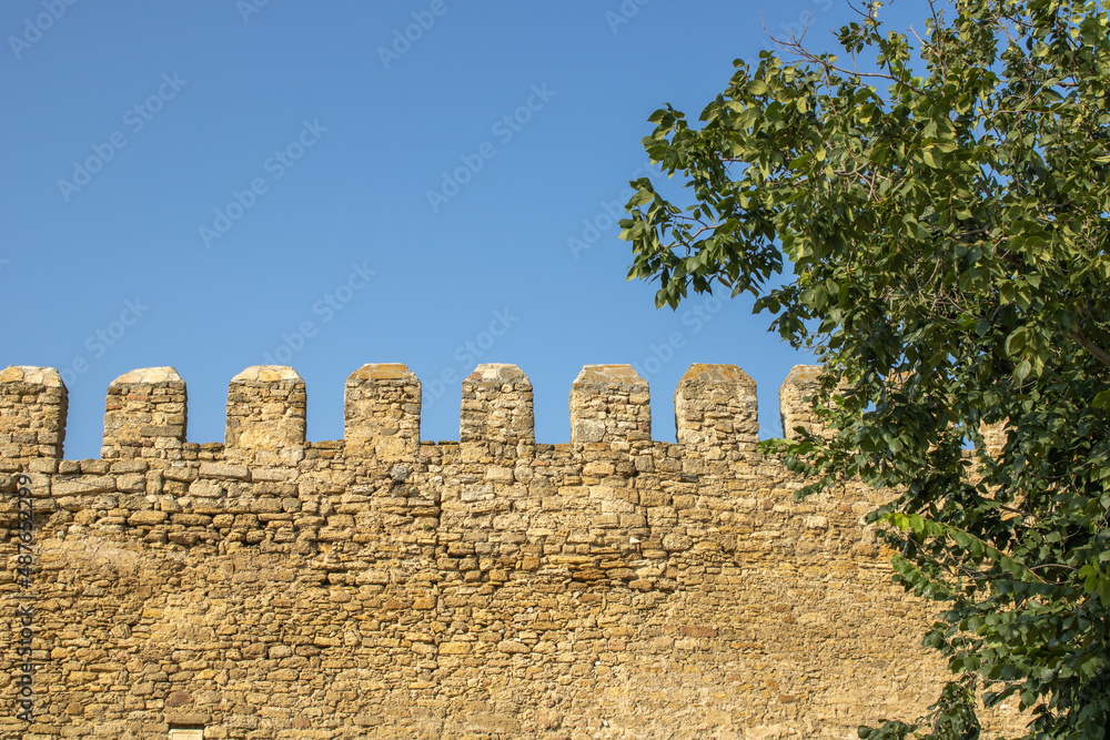 Ancient citadel fortress. Military tower fortifications. Medieval ...