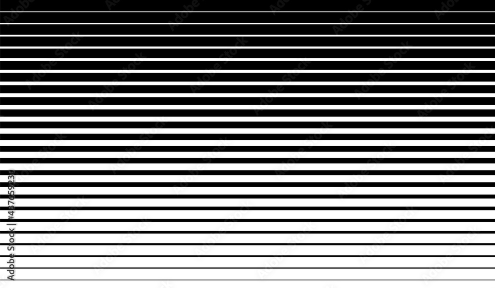 Horizontal line pattern. From thin line to thick. Parallel stripe ...