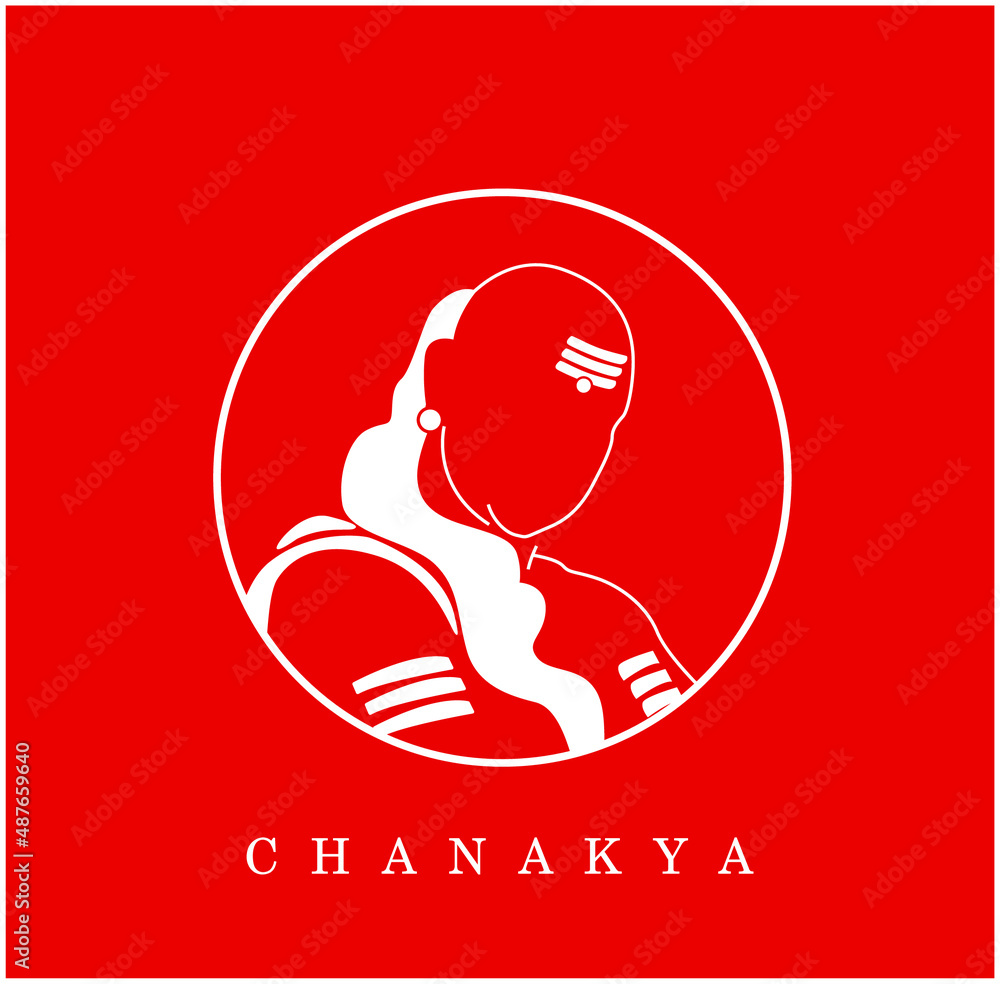 Chanakya face icon. Chanakya face round icon. Stock Vector | Adobe Stock