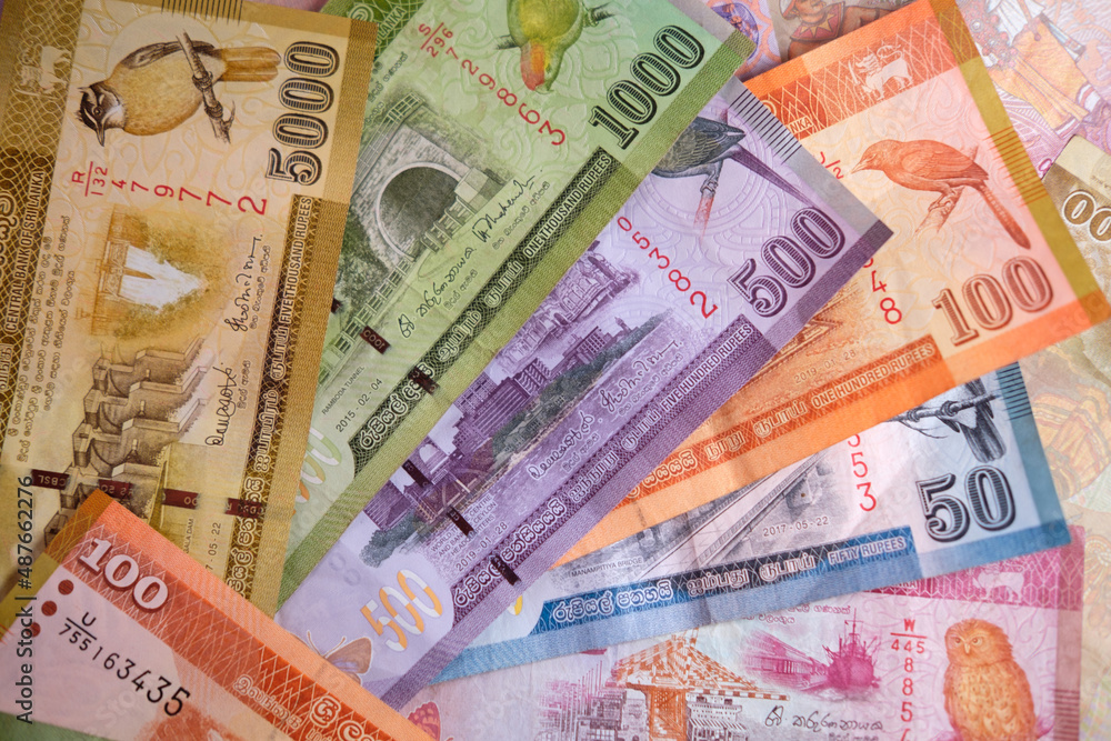 Sri Lankan Banknotes background. High-quality photo Stock Photo | Adobe ...