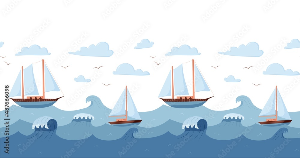 Sailboat Border Clip Art